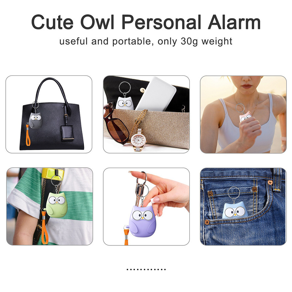 Anti-Wolf Self Defense Alarm Bag Anti-Attack Loud Personal Alarm 130db ...