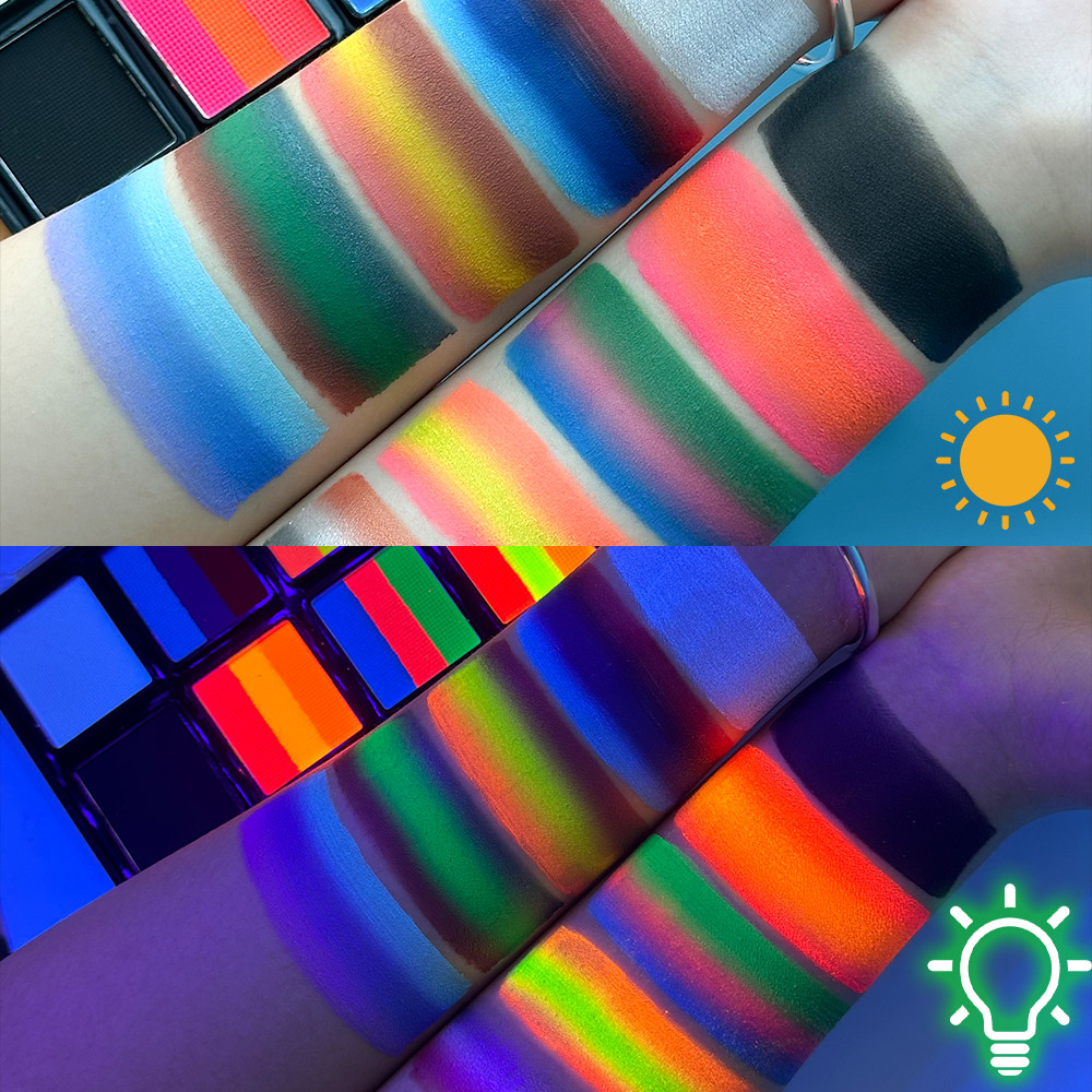 Rebellious Girl 10 Colors 26 Color Blocking Face and Body Paint Palette ...