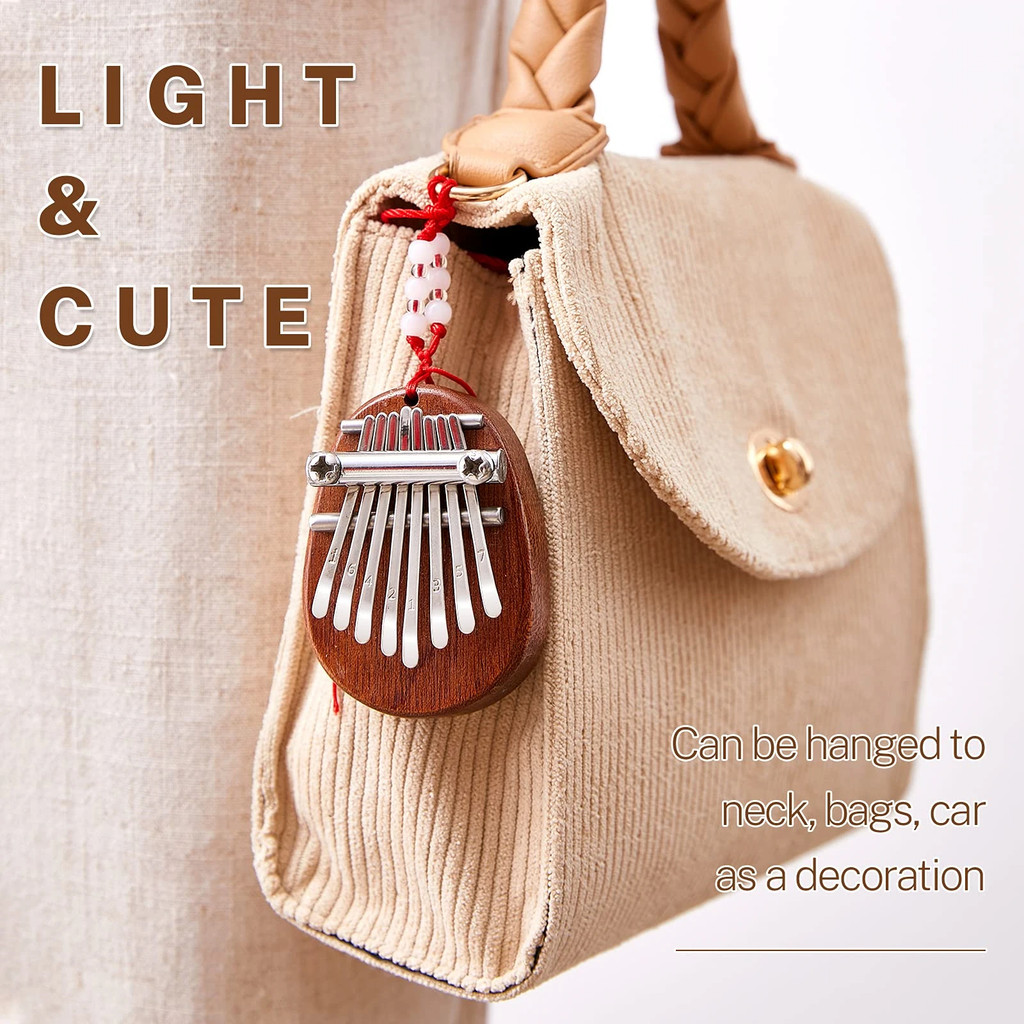 8 Keys Mini Kalimba Transparent Bear Crystal Kalimba Thumb Piano ...