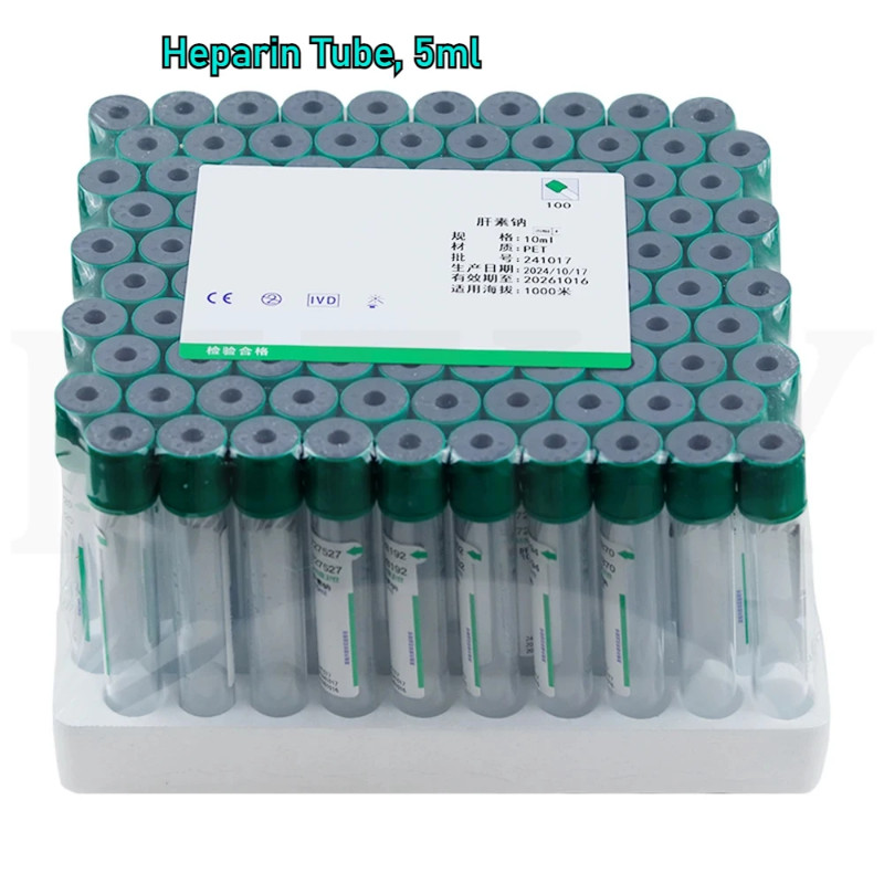 Heparin Tube 5ml Vacutainer Blood Collection Tubes Lab Vacuum Blood ...