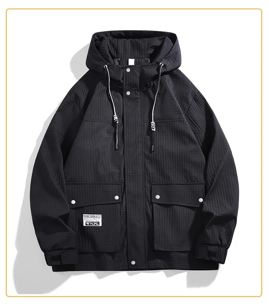 ASFLY 8XL Plus Size Camp Jacket Men Patchwork Windbreaker Jacket ...