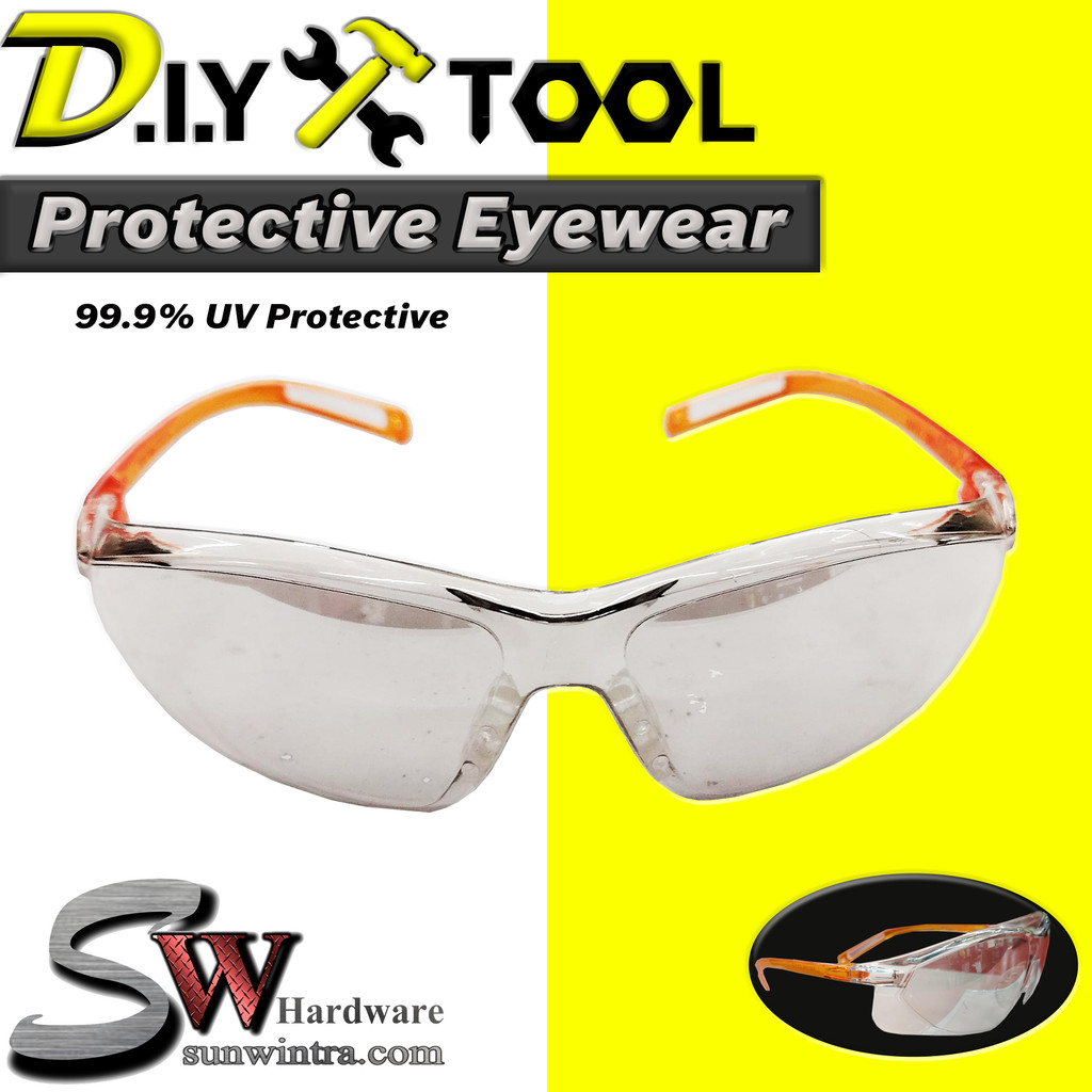 Protective Eyewear Clear Lens Workplace Safety Goggles | Shopee Malaysia