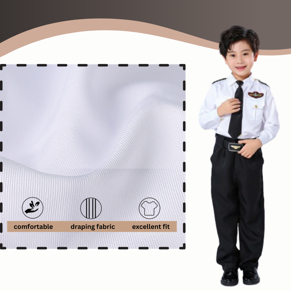 【Authentic Design】 Baju Budak Lelaki Seragam Kapten Kanak Kanak Kids ...