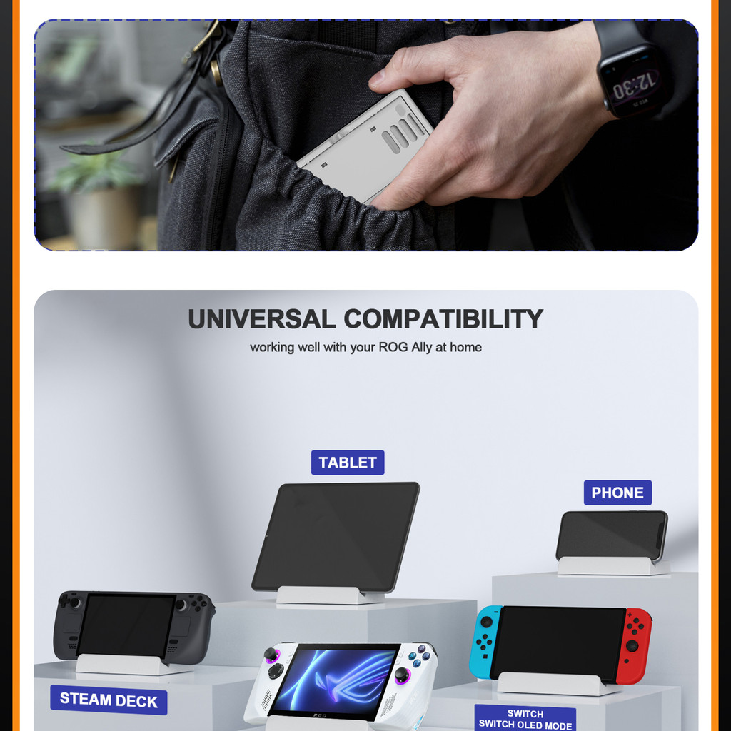 JYS Nintendo Switch Steam Deck ROG ALLY Console Universal Folding Display Stand Adjustable Angle ...
