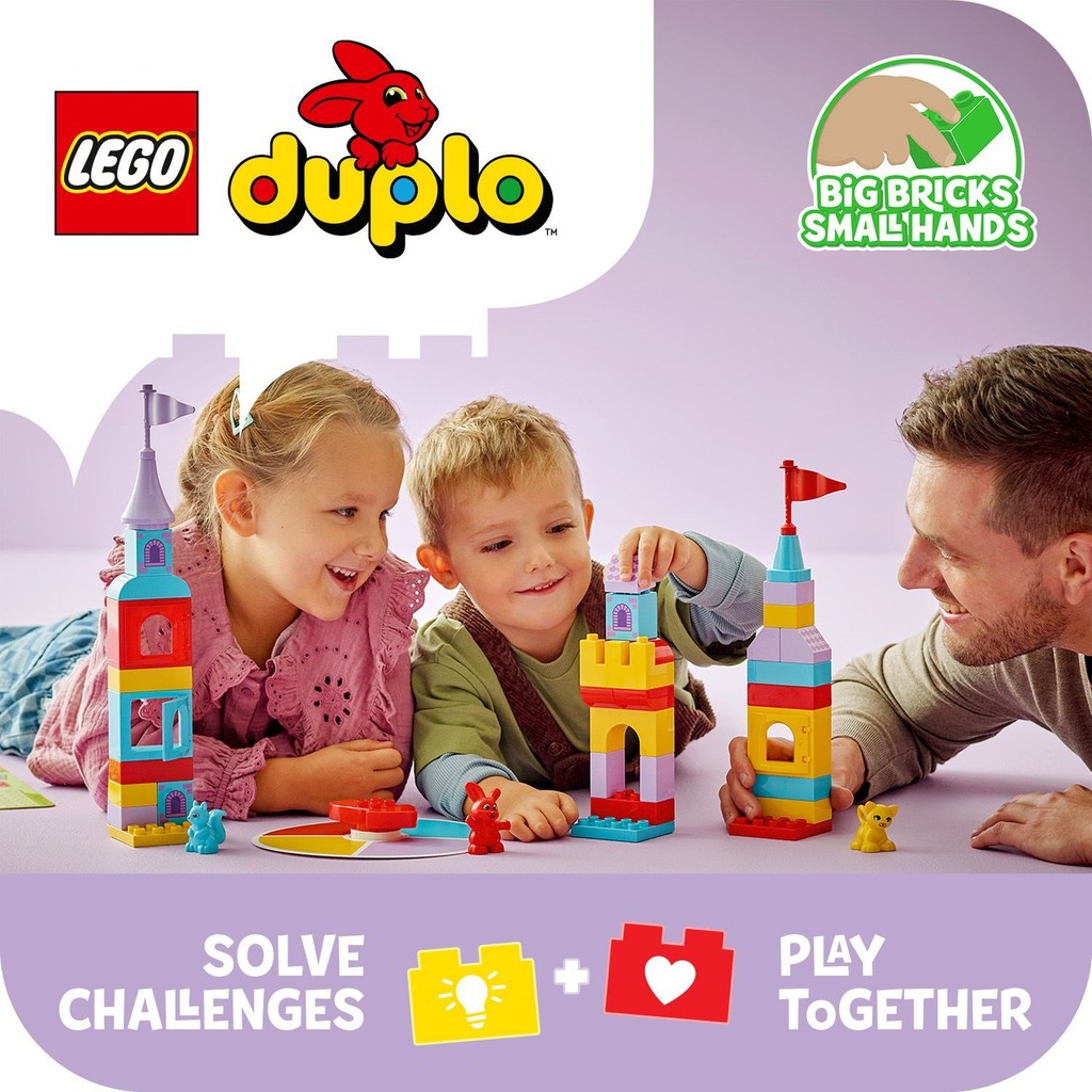 LEGO 10450 Duplo Hopsy's Castle Game Building Toy Set (47 Pieces ...