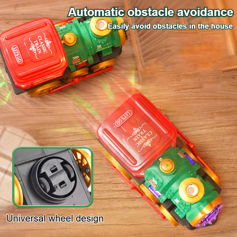 Electric Steam Train Toy for Kids Simulation Train with Light and Sound ...