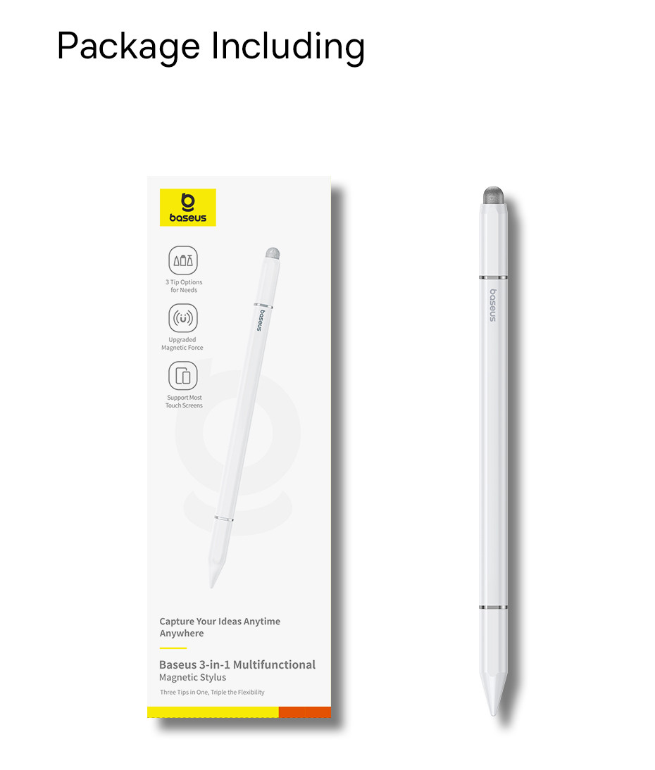 Baseus Smooth Writing 3 3-in-1 Passive Stylus Point Stylus for Touch ...