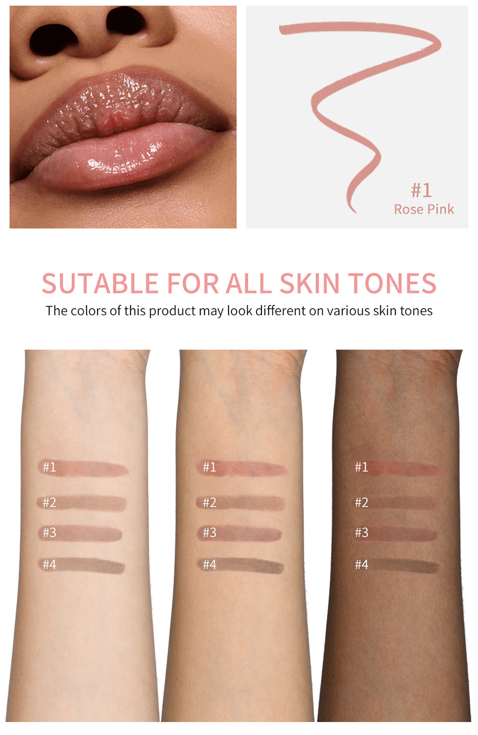 Waterproof Lip Liner Peel Off Tattoo Lipgloss Waterproof Long Lasting ...