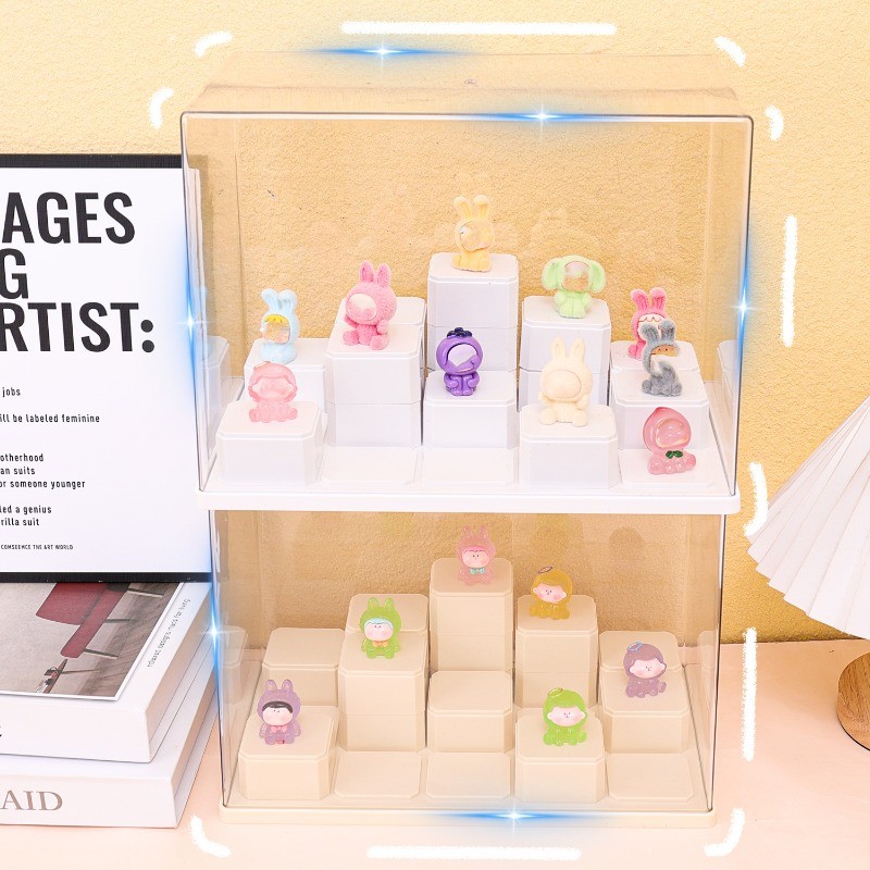 Diy Modular Dolls Display Box Mini Cartoon Dolls Organizer