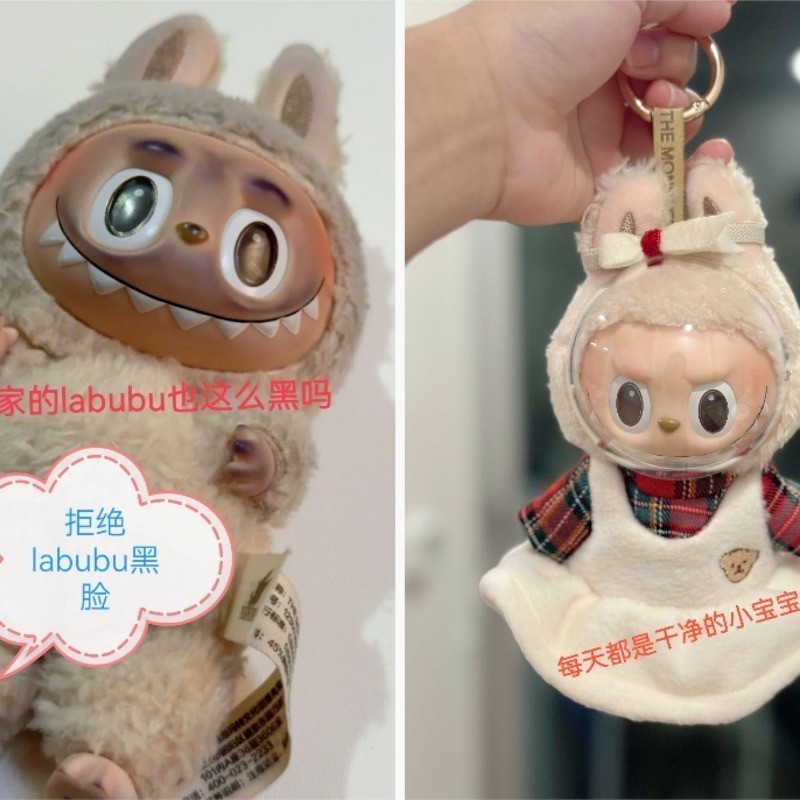Cartoon Labubu V1 V2 Cover Pumpkin Labubu Case Acrylic High Transparent ...