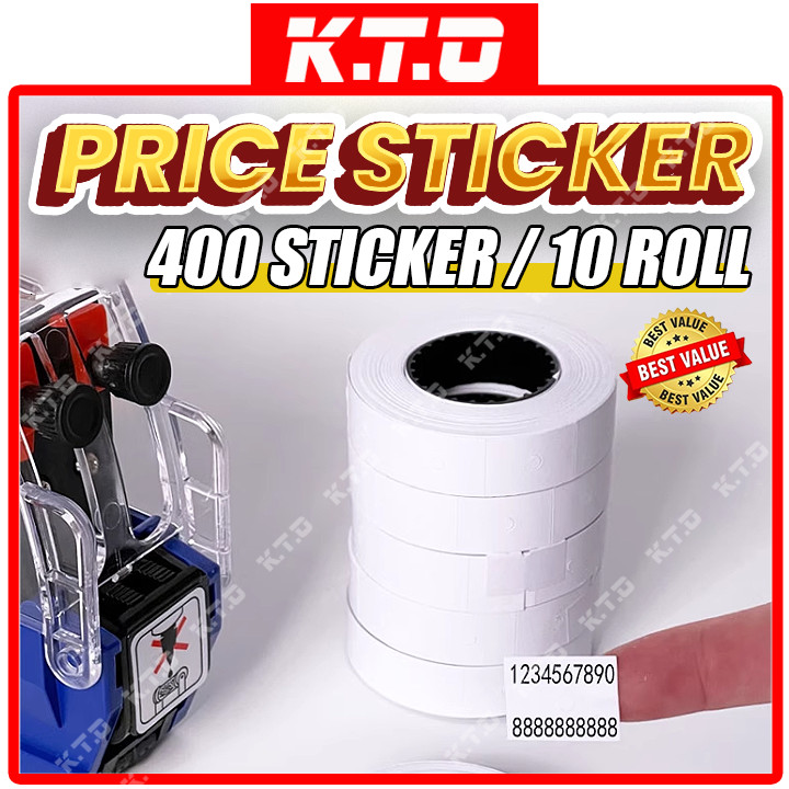 10 Rolls Price Label Refill Double Row Paper Tag Mark Labeller Price ...