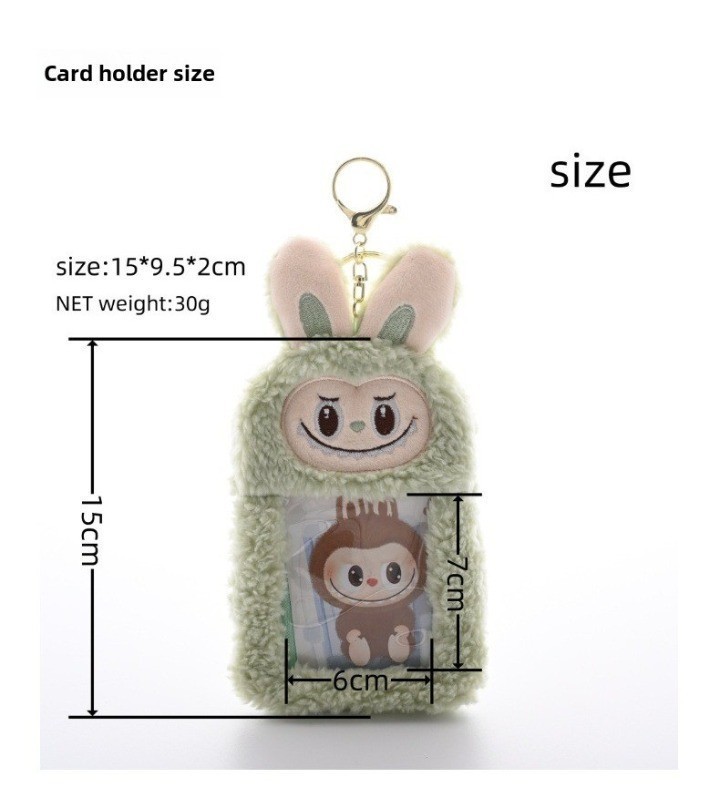 High Quality Labubu V2 Head Keychain Vinyl Face Doll Bag Pendant ...