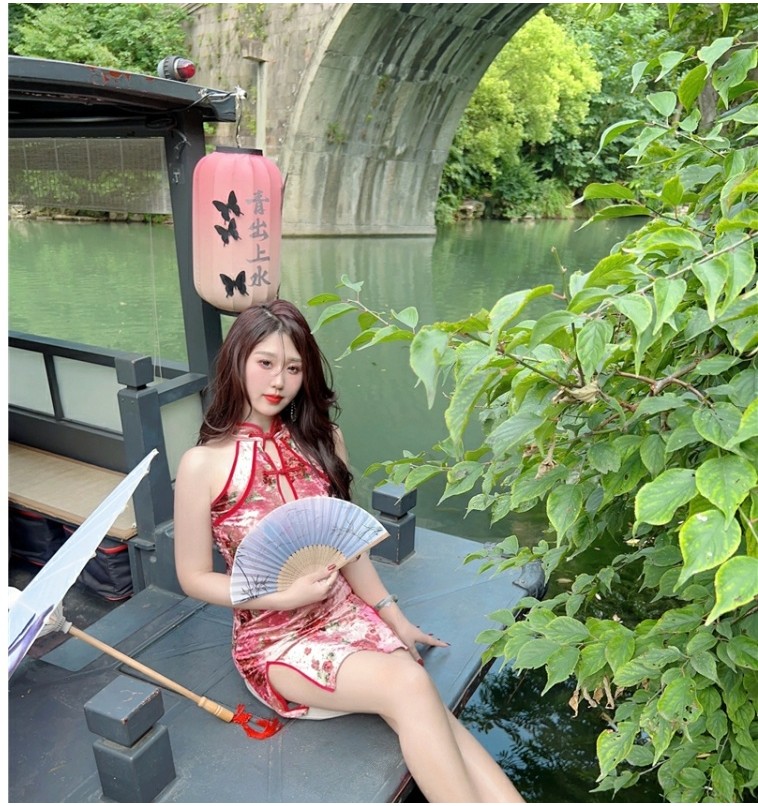 [HMYY] Ready Stock~150kg Plus Size Fat mm Sexy Cheongsam Improved ...