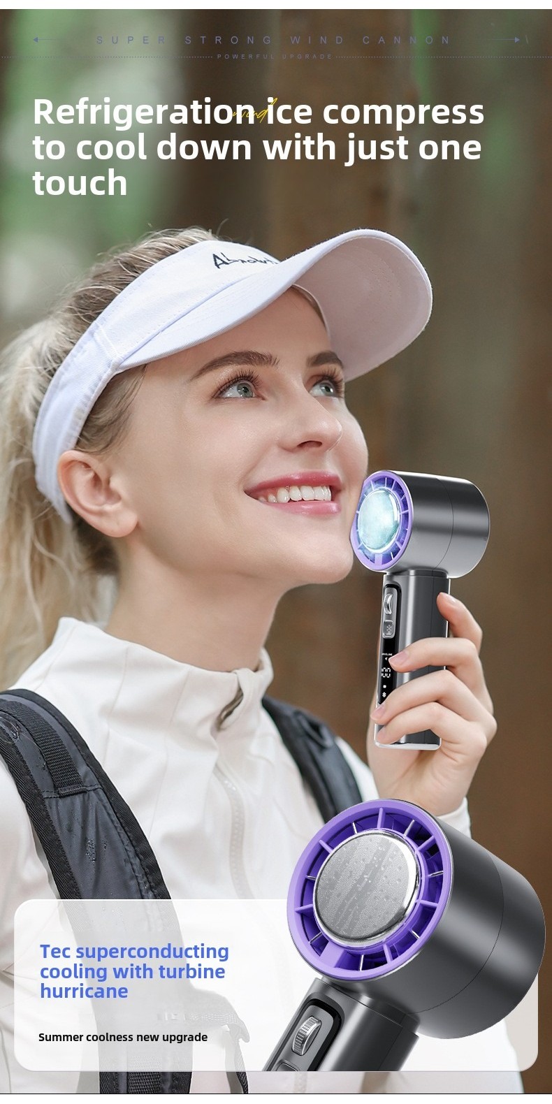 N88 Handheld Fan Semiconductor Refrigeration Ice Pack High-Speed Handheld Fan usb Portable ...