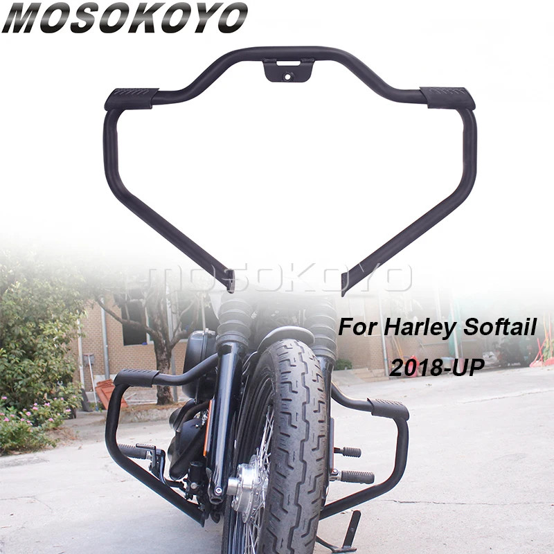 For Harley Softail Motorcycle Mustache Highway Crash Bar Front Engine ...