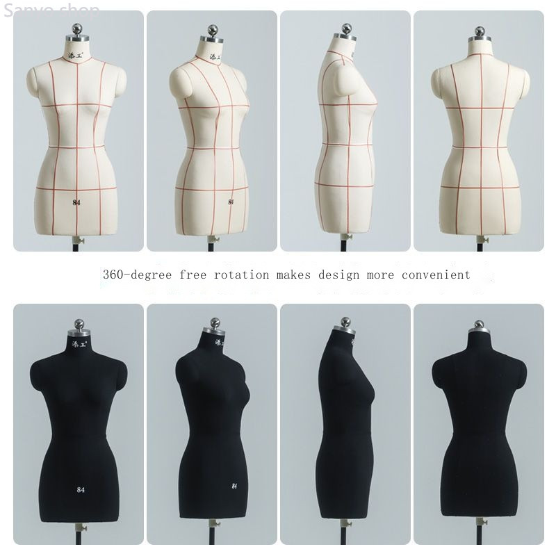 Cutting Model Stand-up Cutting Mannequin Pattern Props Female Half-length Mannequin Stand ...