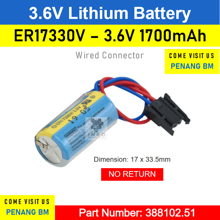 ER17330V 3.6V Lithium Battery | Shopee Malaysia