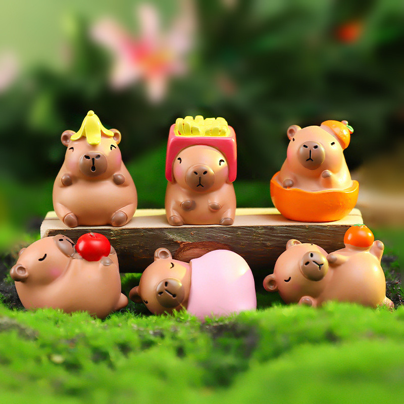 Capybara cute mini surprise blind box figure toy kapibara home ornament ...
