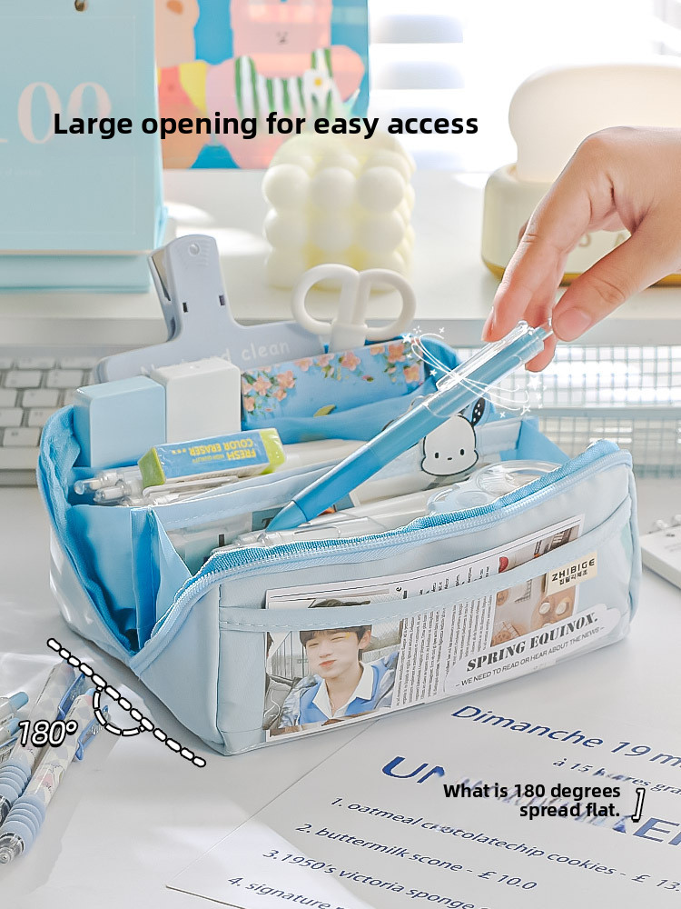 10-Layer Prism Clear Pencil Case - Large Capacity Waterproof Organizer ...