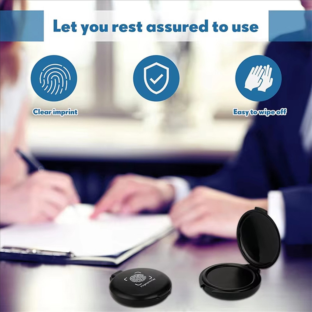 Micro Fingerprint Pad Thumb Print Pad Black Pocket Fingerprint Pad Cap ...
