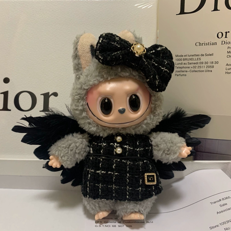Have A Seat Labubu Kuromi Clothes Mini Angel Wings Costume for Labubu ...