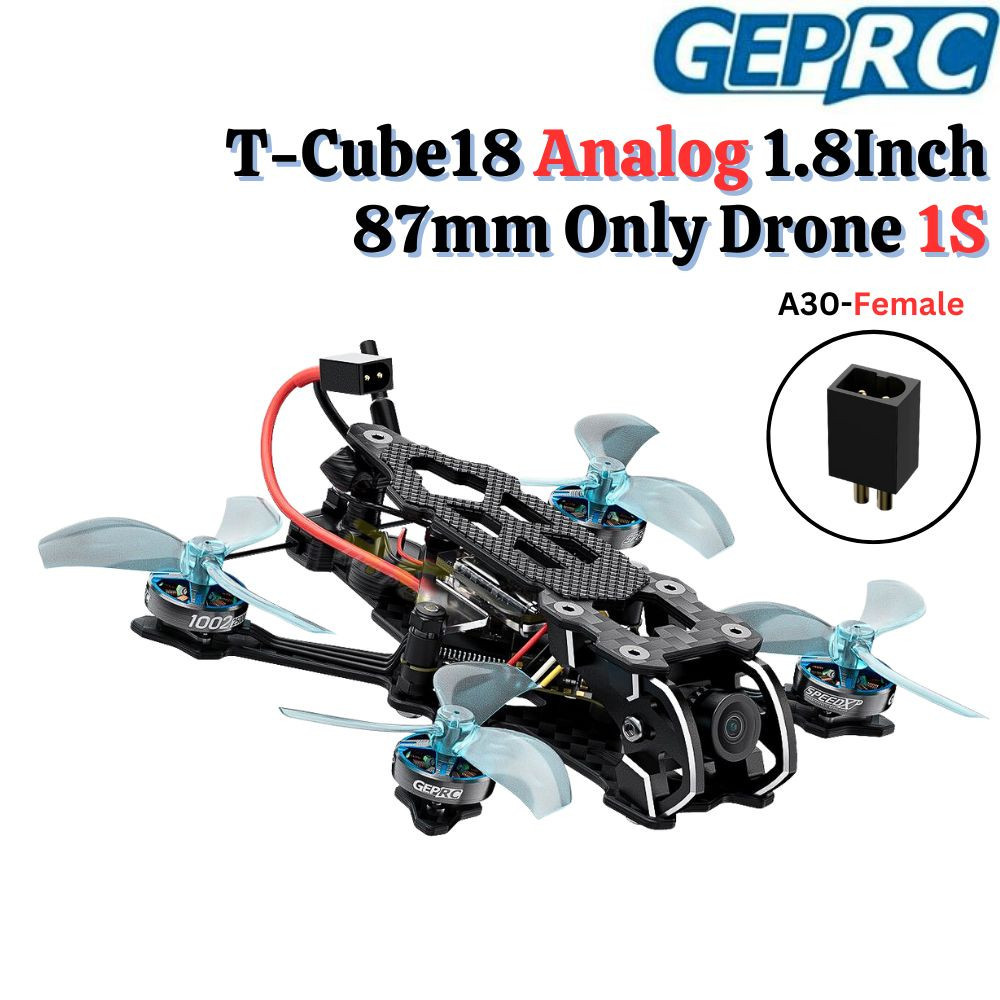 GEPRC T-Cube18 Analog ELRS 2.4G 1.8 Inch 87mm w/Caddx ANT 1S/530 Fly ...
