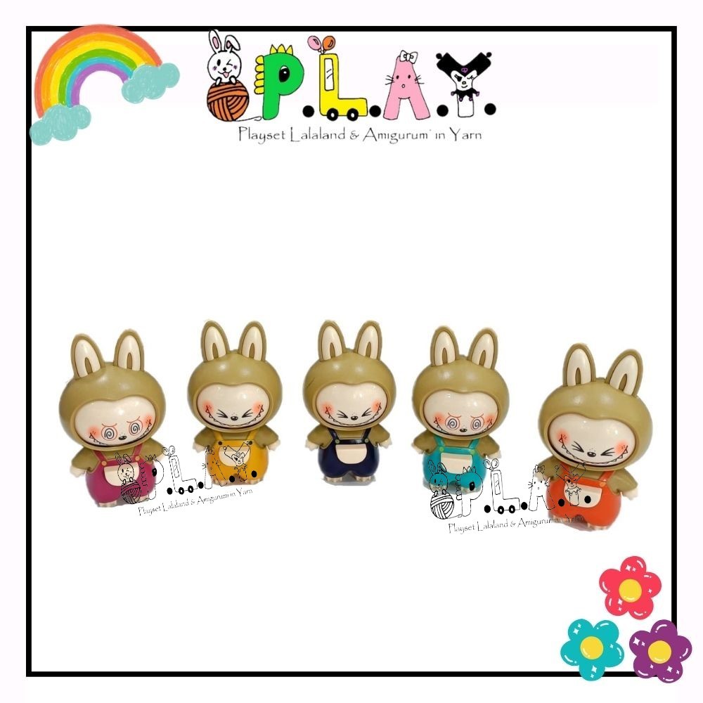 PLAY Labubu Change Face Keychain Labubu Kid Fun Change Face Toy ...