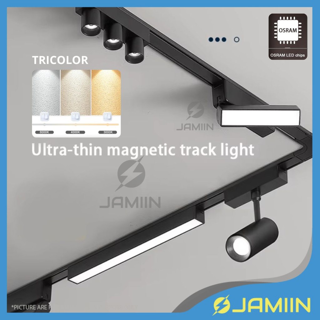DUJIA OSRAM Ultra Thin Magnetic Track Light Surface Mount Pendant Lamp ...