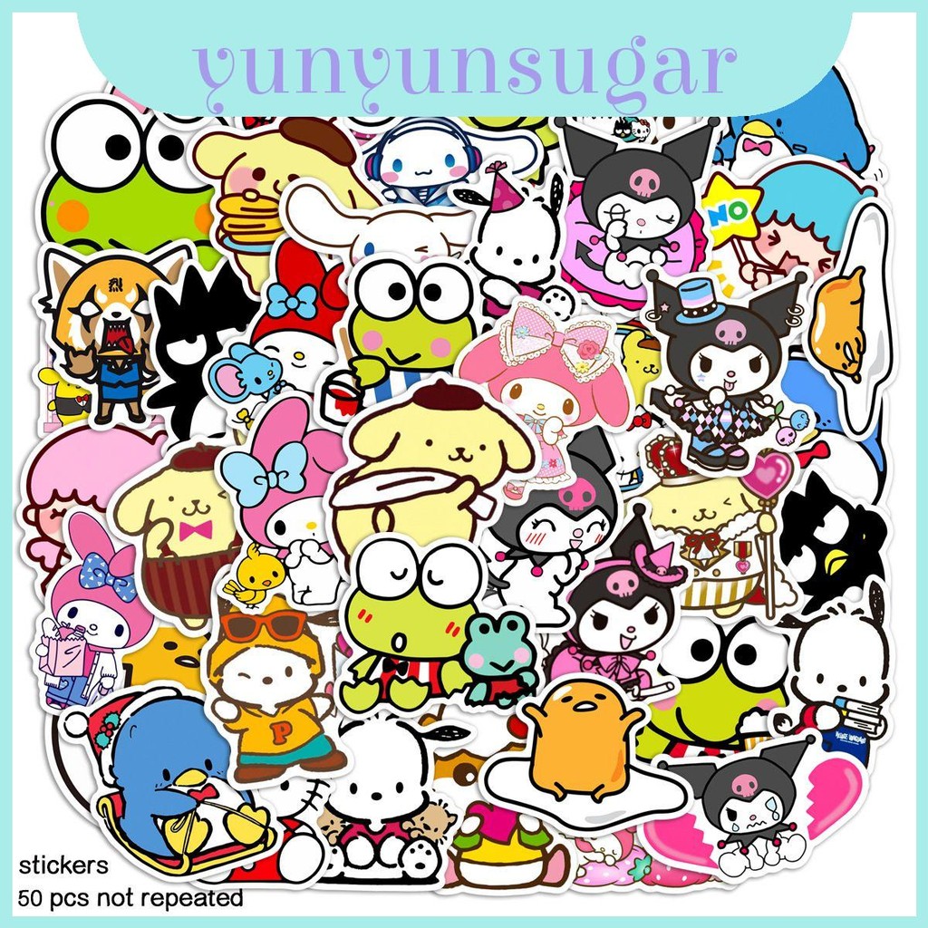 My Colorful Sanrio Melody Cinnamoroll Stickers For Personalization ...