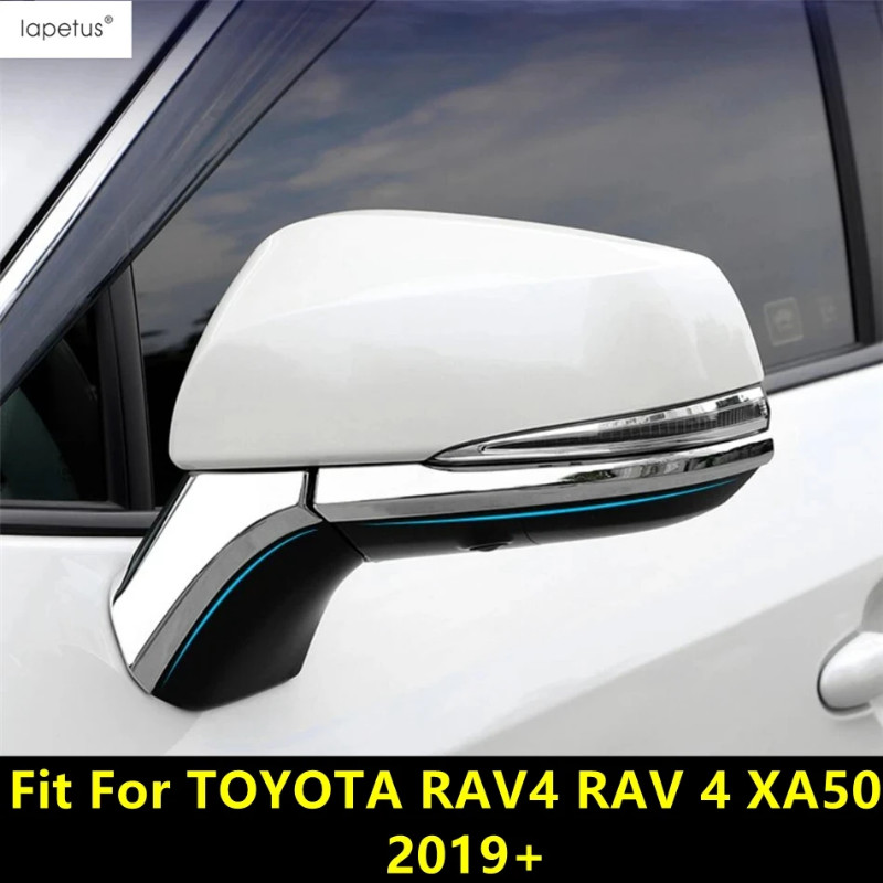 Car Rearview Mirror Side Strip Molding Cover Trim Chrome Accessories ...