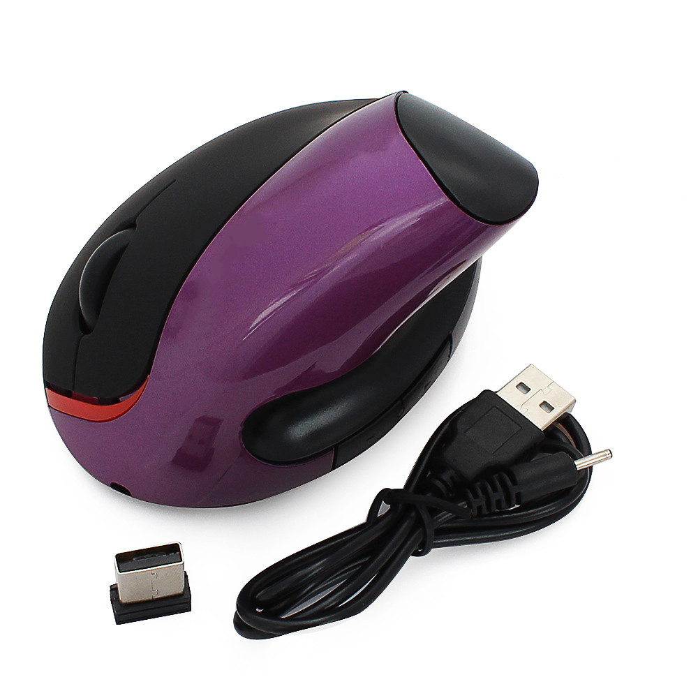 2.4GHz Wireless Mouse Vertical Rechargeable Ergonomic Mouse | Shopee ...