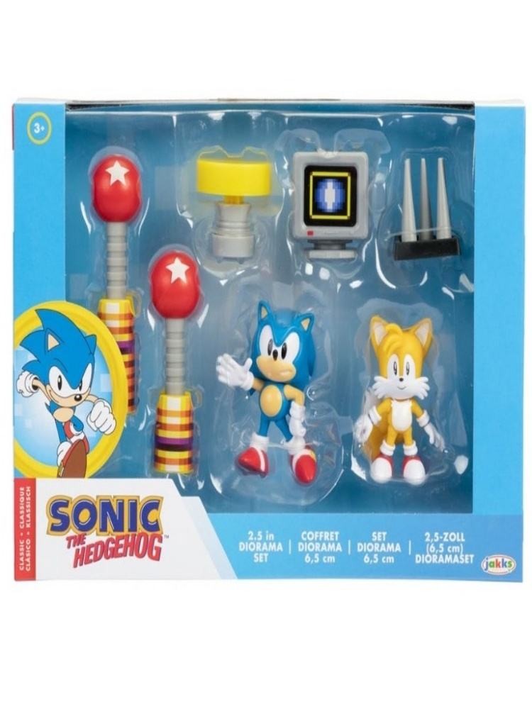JAKKS Sonic Hedgehog Sonic Tails Doll Set Toy Scene Figure | Shopee ...