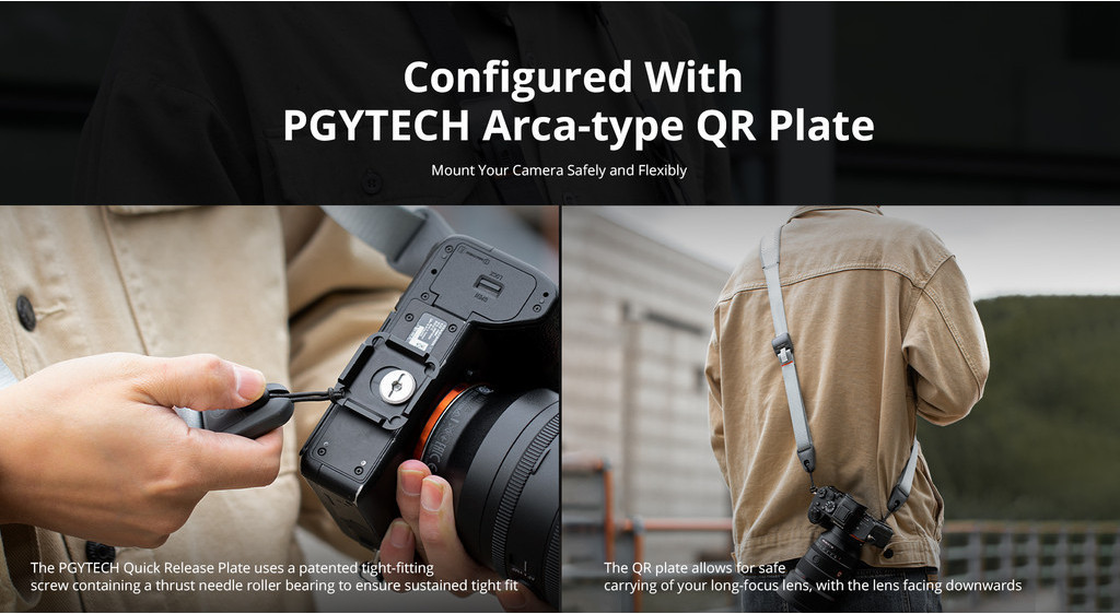 PGYTECH Camera Shoulder Strap Quick Release Plate Adjustable Crossbody ...