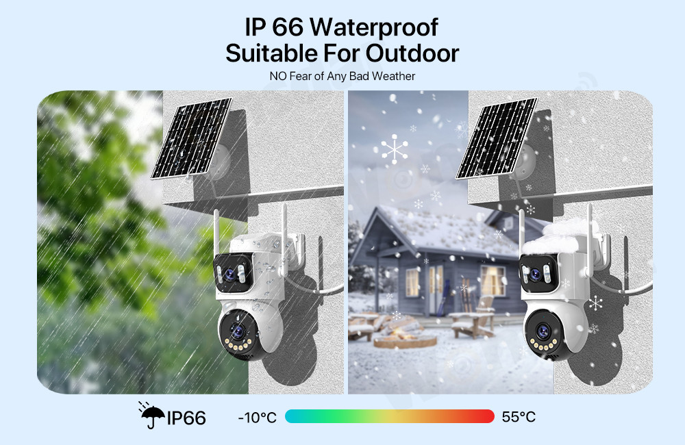 4G Sim Solar Camera 10X Zoom AOV 24 Hours Record Camera Outdoor Three ...