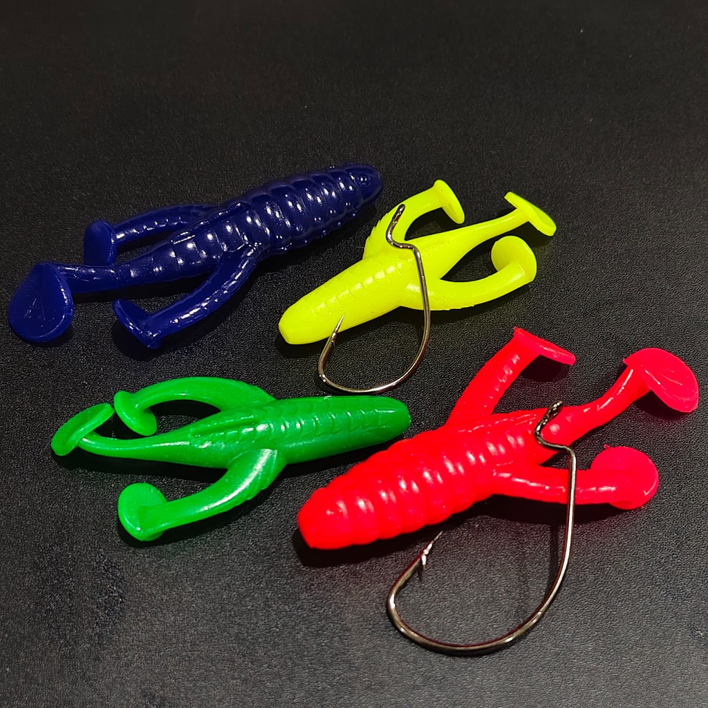 _SignoxTackle_ Triple Kick Soft Plastic Kick Frog Umpan Casting Haruan ...