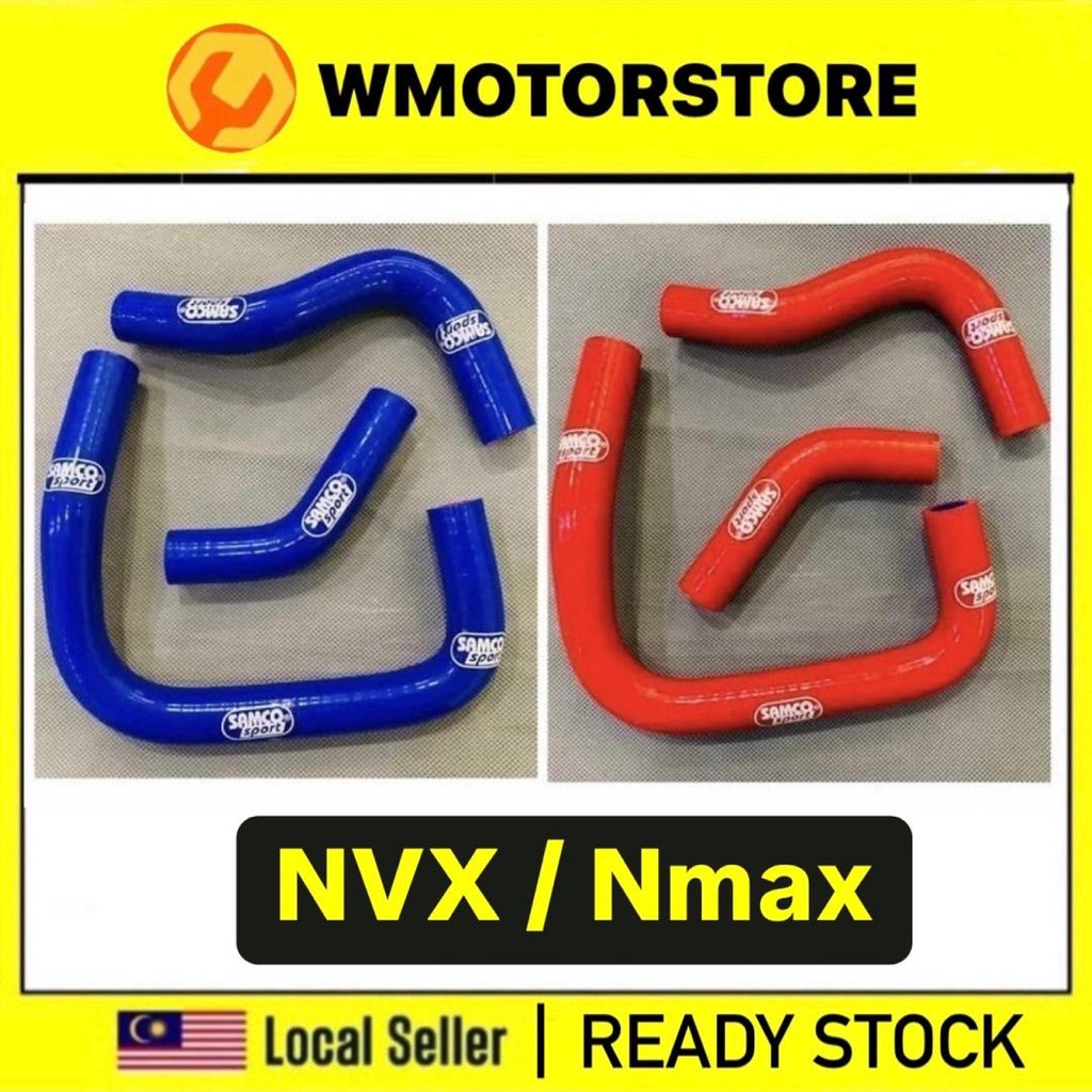 RADIATOR HOSE SAMCO RACING YAMAHA NMAX NVX V1 V2 COOLANT TANK BYPASS ...