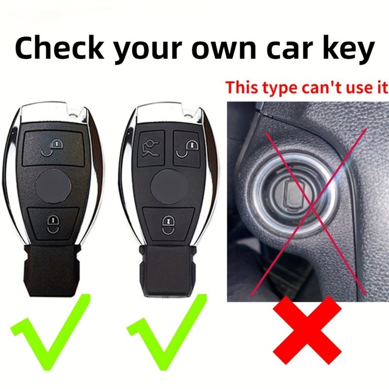 2/3 Buttons Soft Tpu Car Key Case Auto Key Protector Cover For Mercedes ...