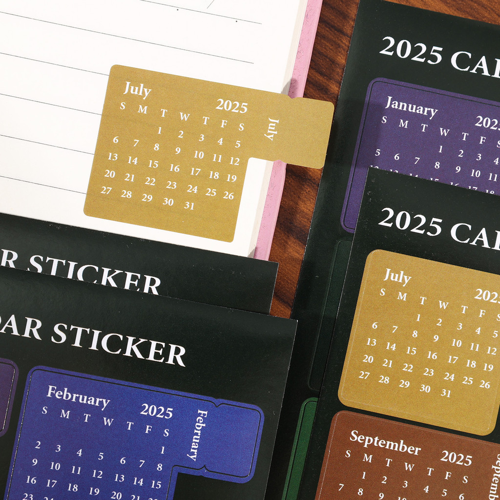 2025 Yearly Calendar Stickers - Monthly Daily Planner To Do List ...