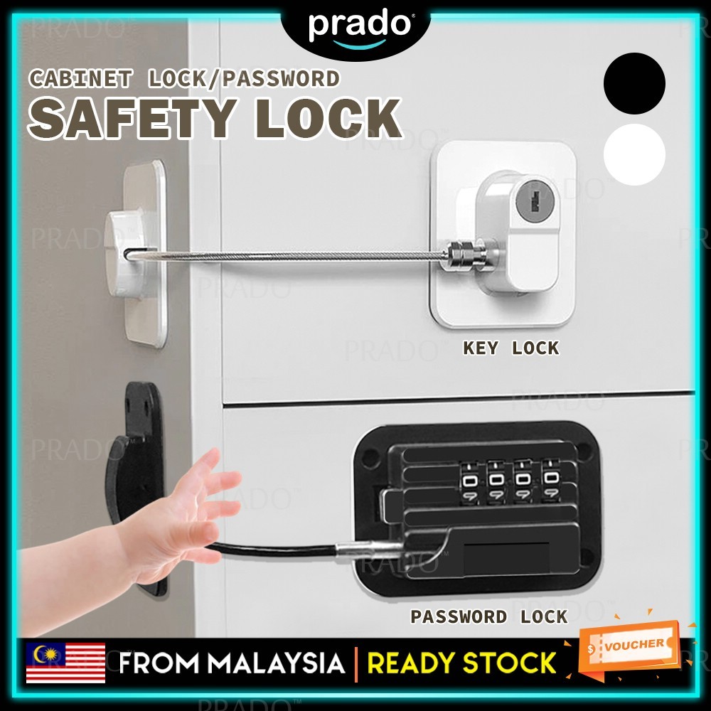 PRADO Cabinet Refrigerator Lock Punch Free Kids Safety Lock Security ...