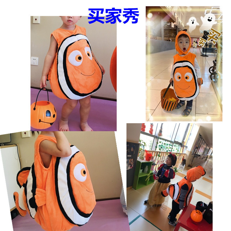 Kostum kanak-kanak Halloween Finding Nemo/Clownfish baju Ocean binatang ...
