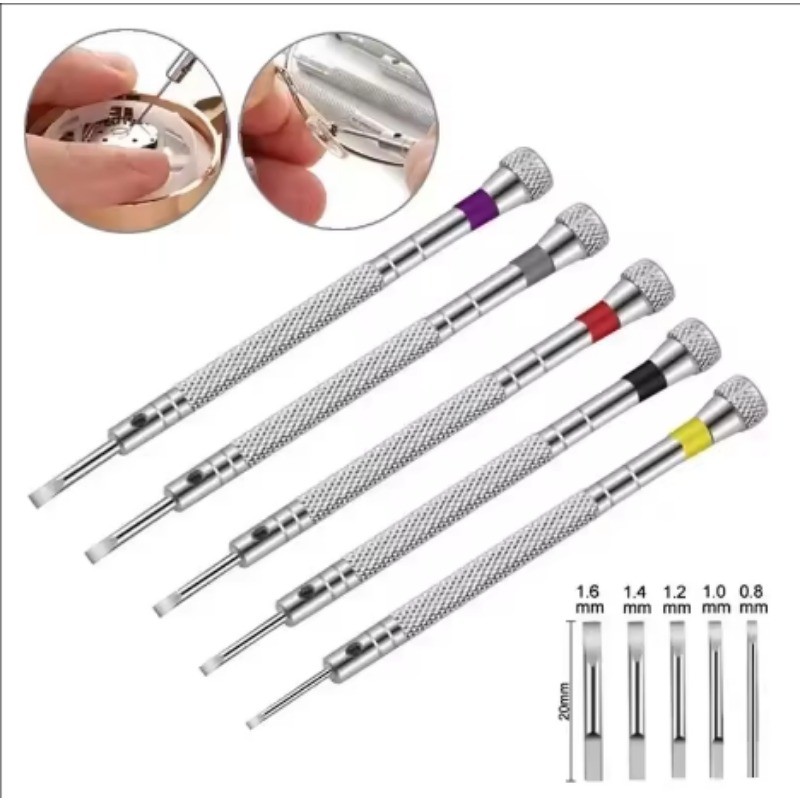 13pcs Steel Screwdriver Kit 0.6mm-2.0mm Slotted/Cross Screwdriver Watch ...