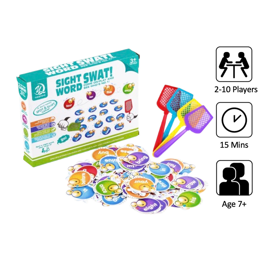 Sight Word Swat a Sight Word Game, Home School Visual Tactile and ...