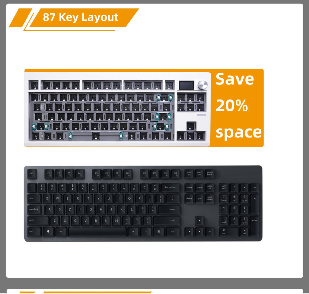 Zuoya Gmk87 mechanical keyboard kit hot swappable gaming keyboard with ...