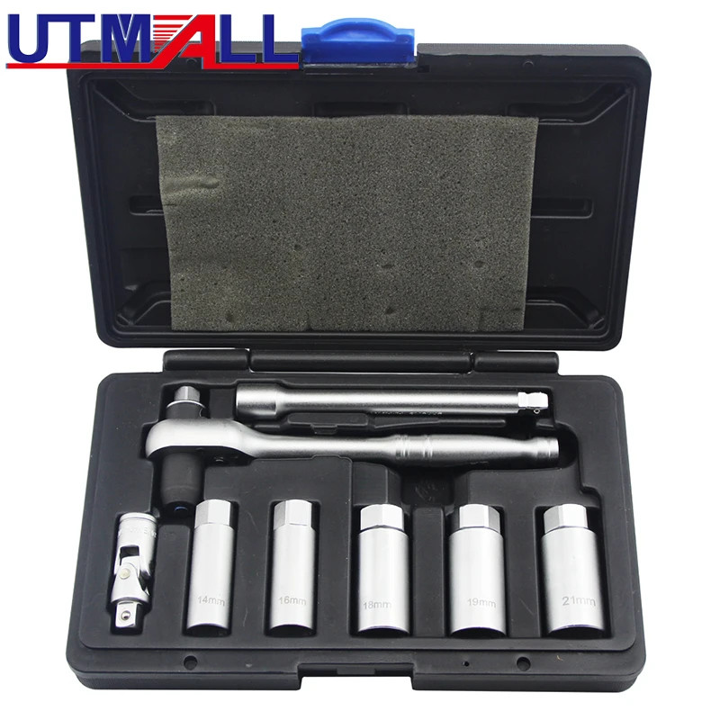 8 PCS 3/8" Torque Limited Ratchet and Spark Plug Socket Kit | Shopee ...