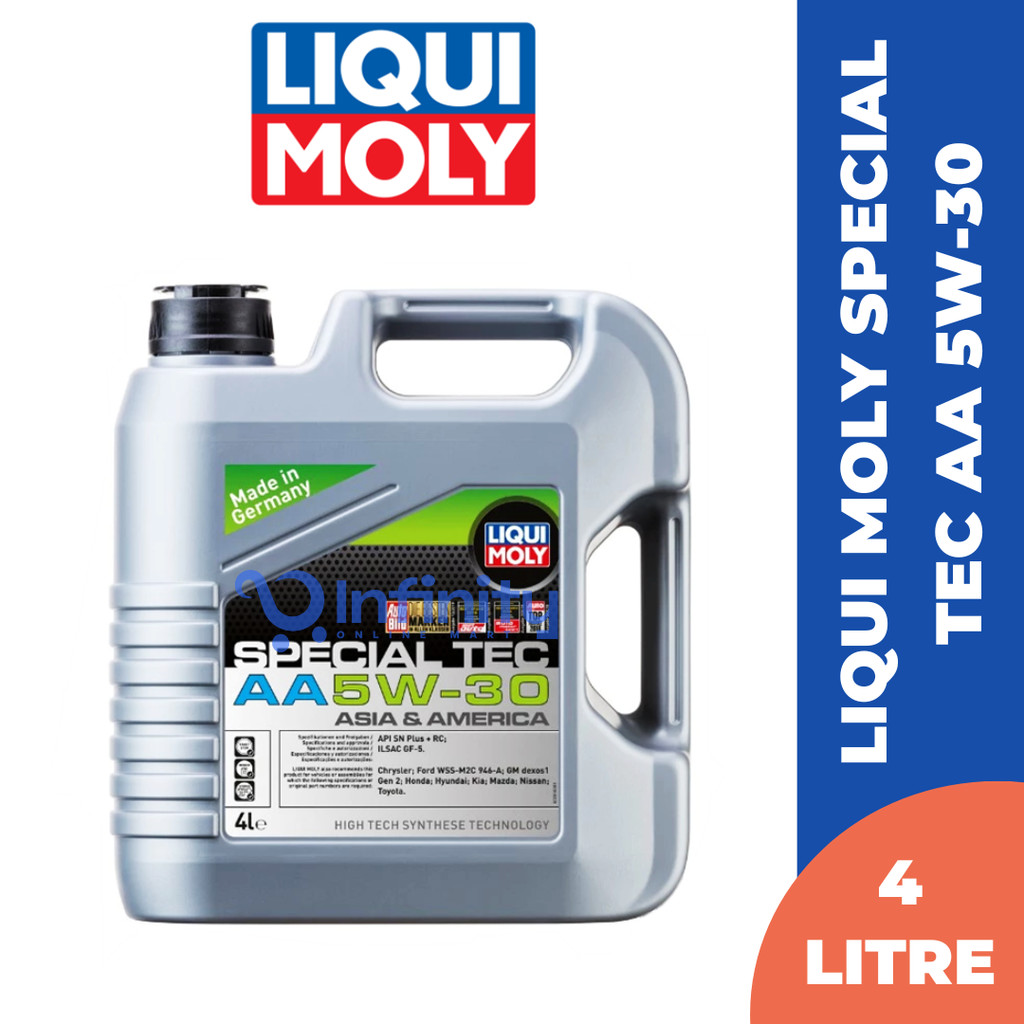 LIQUI MOLY Fully Synthetic Engine Oil Special Tec AA 5W30 4L For Proton ...