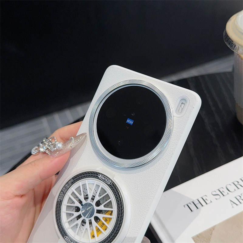 For VIVO X200 Pro Mini X200 Pro Casing Luxury PU Leather Magnetic Gyro Bracket Case For VIVO ...