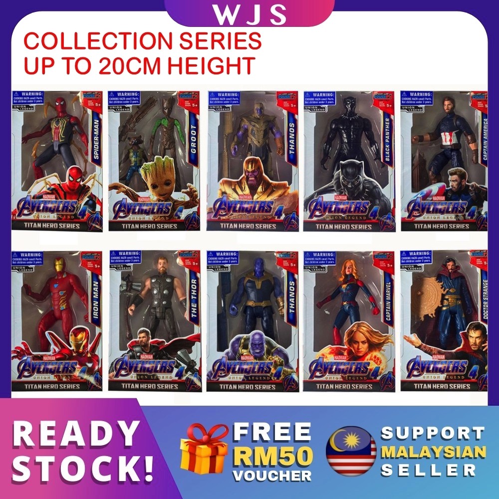 🇲🇾FREE RM50 VOUCHER🎁 MLQ 20CM Avengers Action Figure LED Superheroes ...