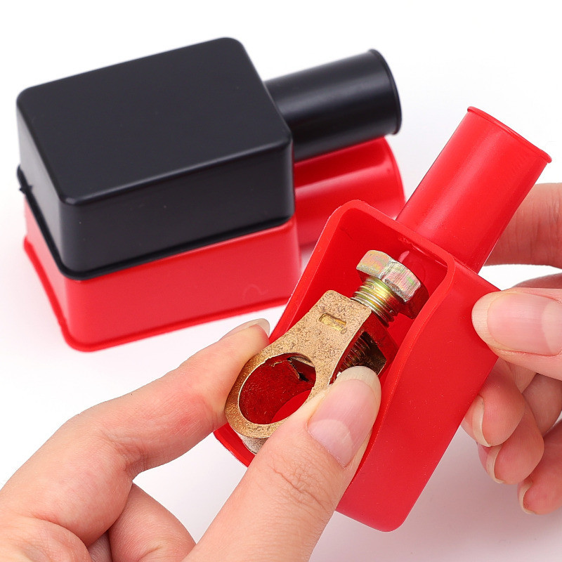 2/4/6PCS Car Battery Terminal Covers - Positive Negative Top Post Cap ...