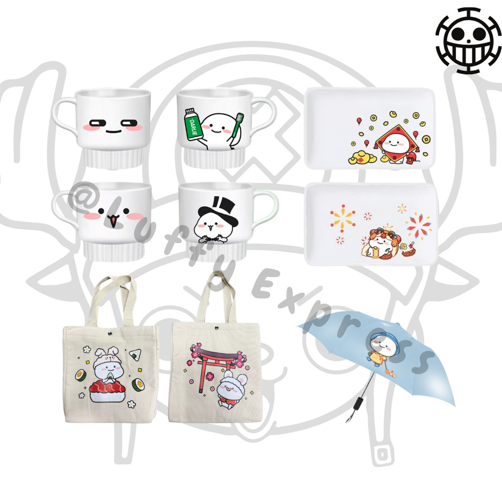 Quby Collection Stackable Mug CNY Plate Set Fordable Umbrella Lunch Bag ...