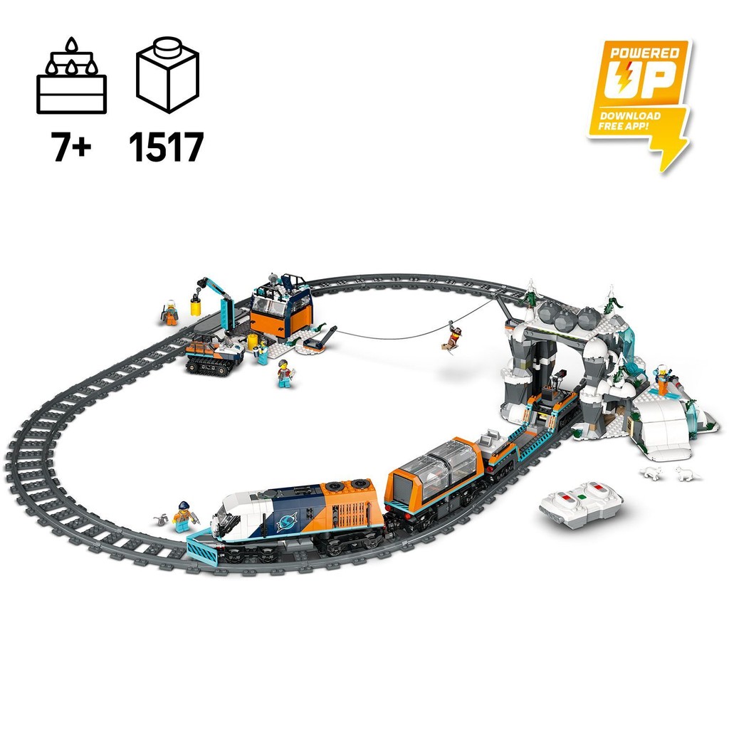 LEGO 60470 City Explorers' Arctic Polar Express Train Building Toy Set ...